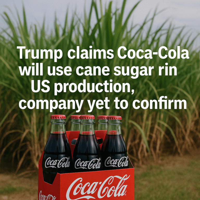 Trump Says Coca-Cola to Return to Real Cane Sugar in the U.S. – But ...